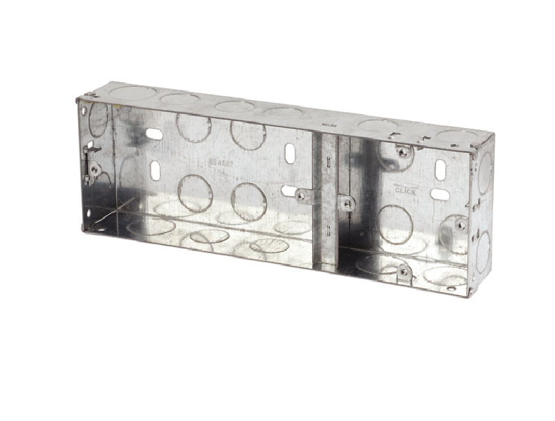 1+2 Dual 35mm Deep Galvanised Steel K.O. Box (WA102) | PS Electrical ...