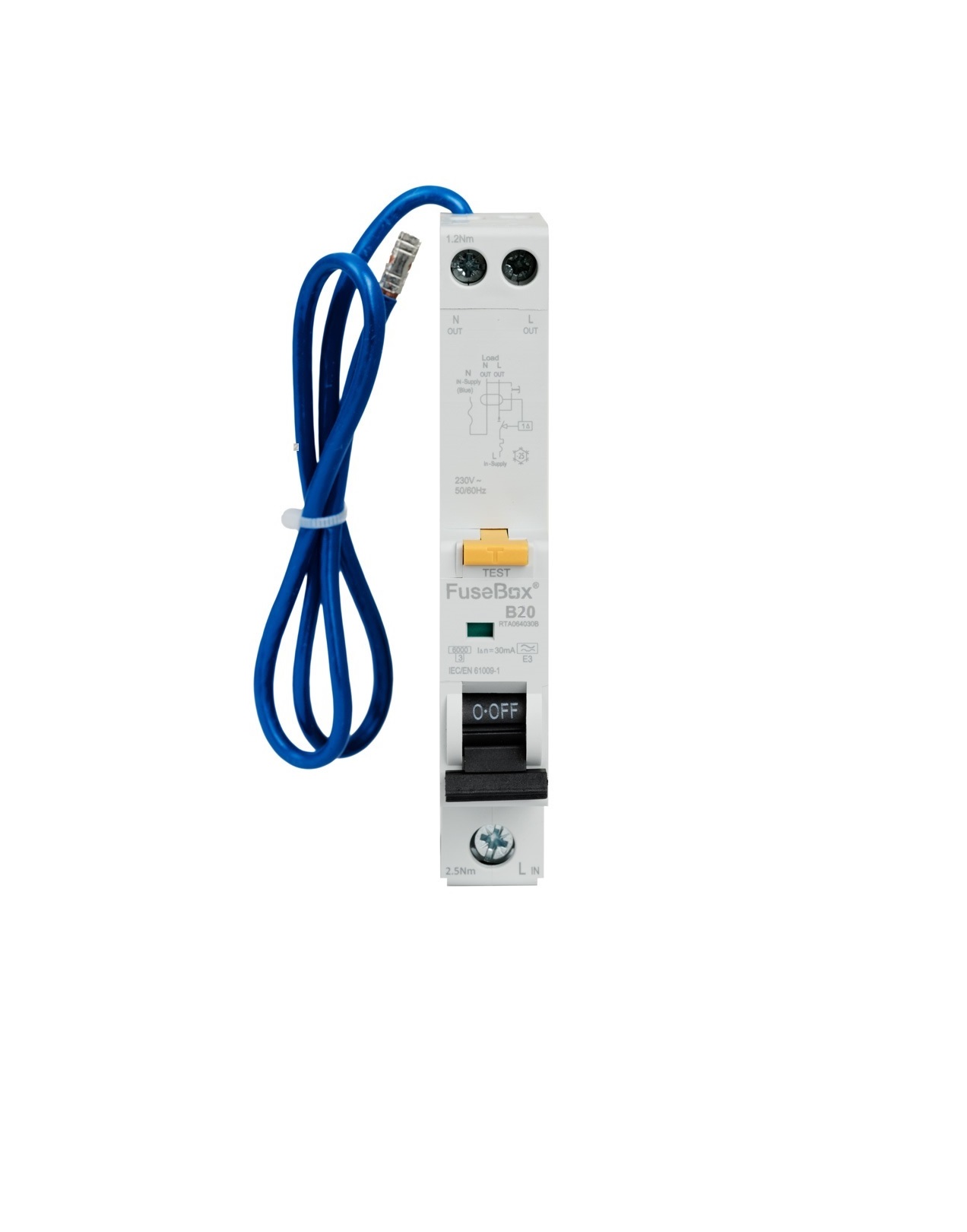 Fusebox A Rated RCBO Range 20A Type A B Curve RTA062030B | PS ...
